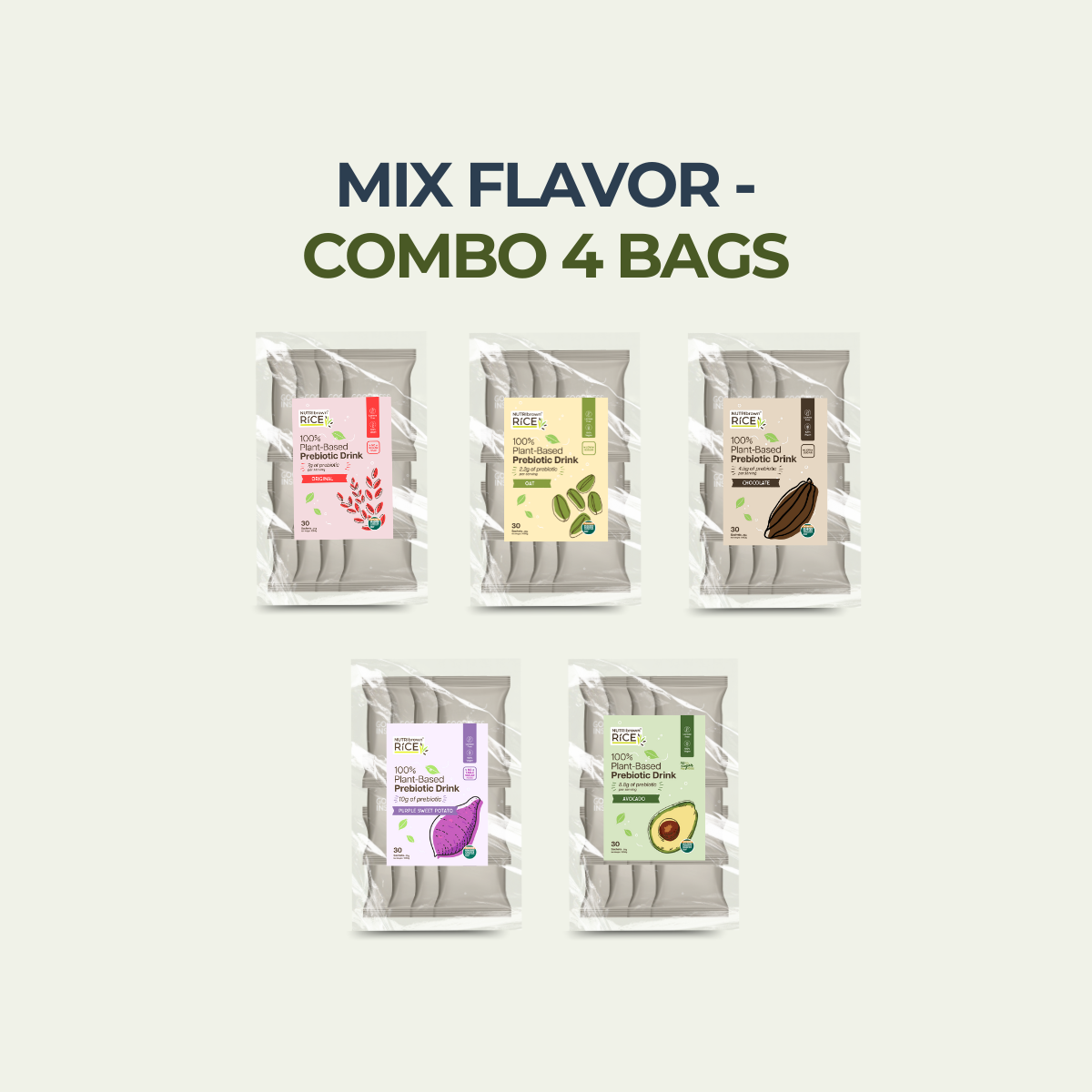 [SET] NutriBrownRice® Mix Flavor Combo Set 4 Bags – NutriBrownRice® Gut ...